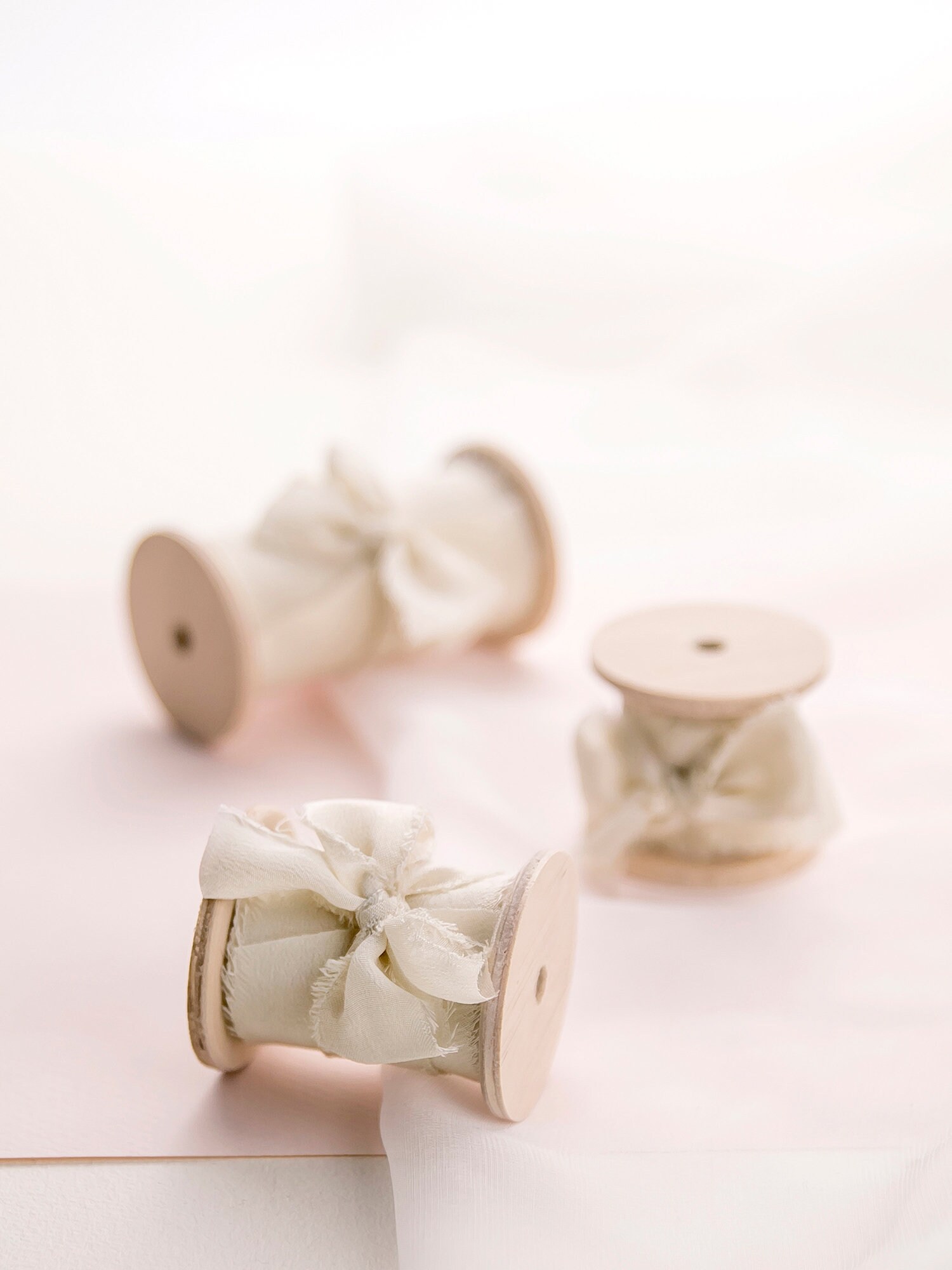 Hand dyed silk ribbon Champagne Wedding Color Ribbon for | Etsy