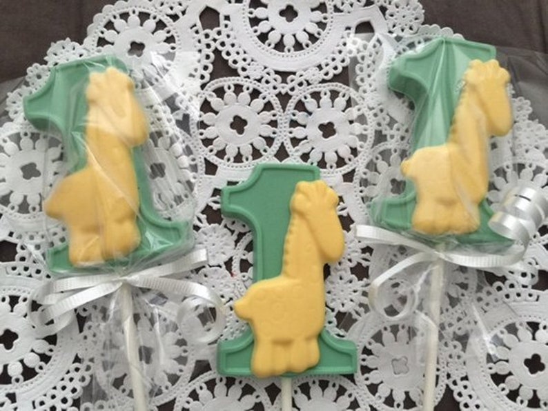 NUMBER ONE GIRAFFE Chocolate Lollipops12 Qtygiraffe - Etsy
