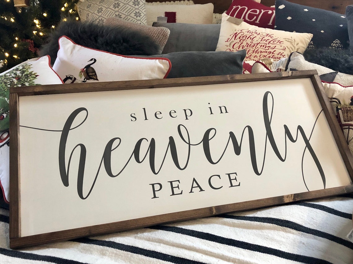 Sleep in Heavenly Peace Wood Sign 20 X 48 More | Etsy