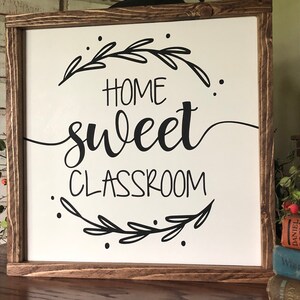Home Sweet Classroom 14x14 Wood Sign Teacher - Etsy