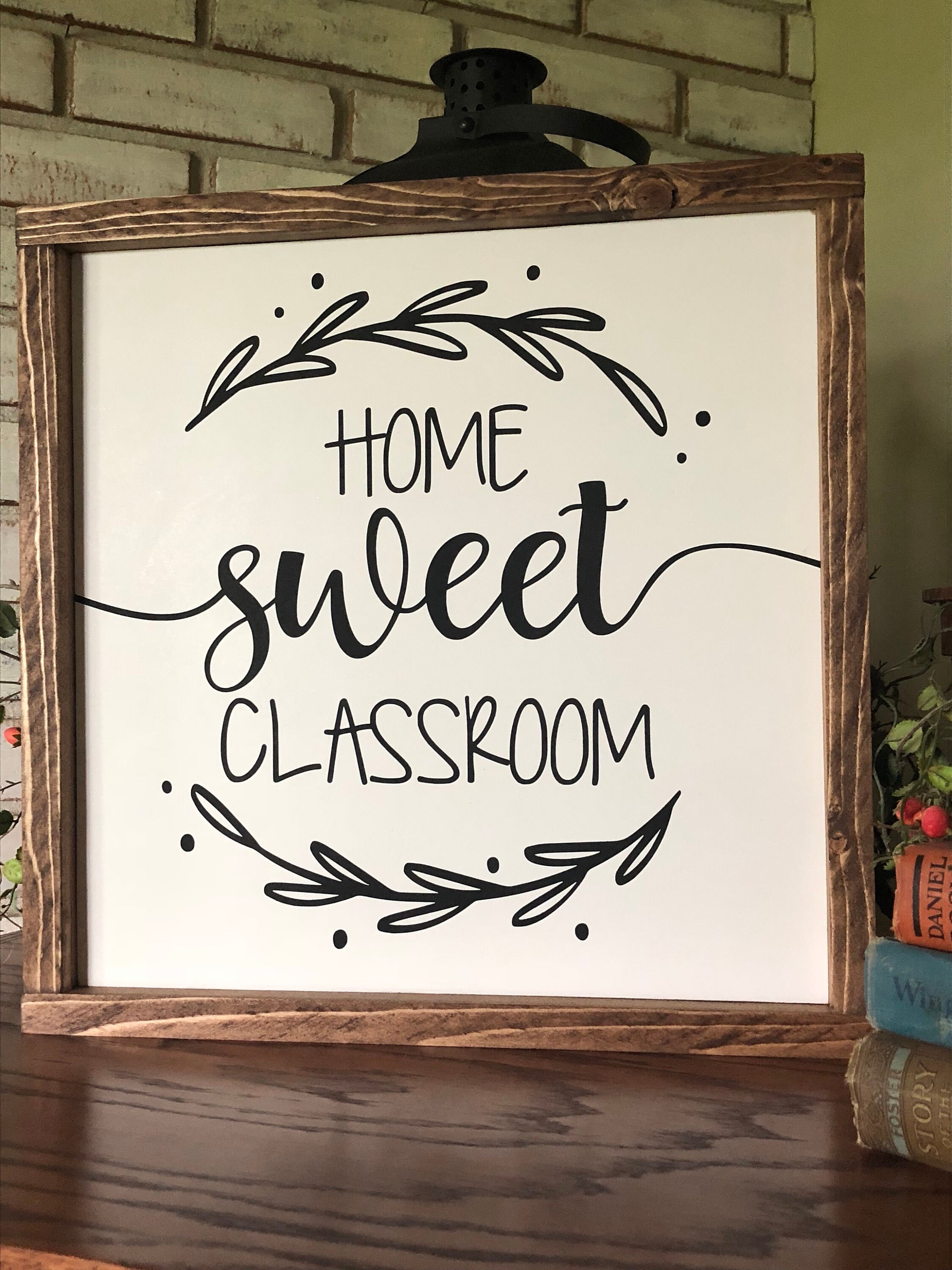 Home Sweet Classroom 14x14 Wood Sign Teacher | Etsy