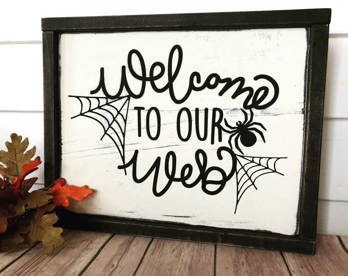 Welcome Sign Halloween Sign Wood Sign Halloween Decor - Etsy