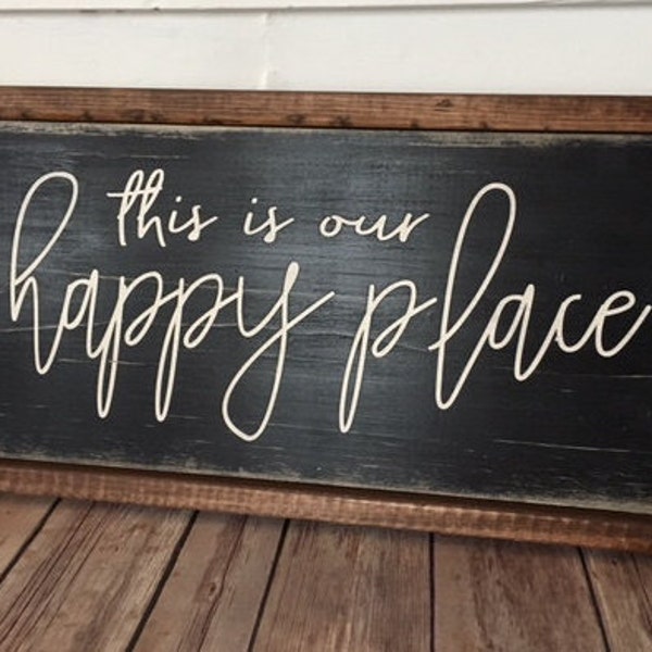 Our Happy Place Sign - Etsy