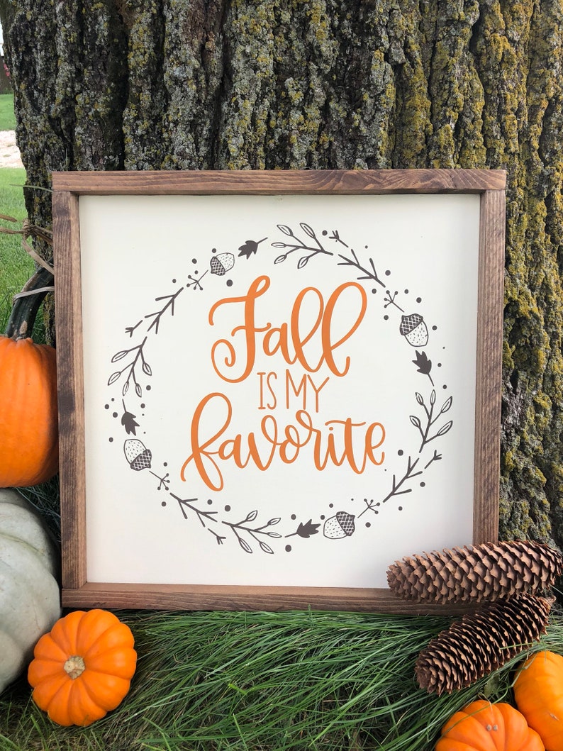 Fall is My Favorite 18x18 Wood Sign Autumn Decor Fall - Etsy