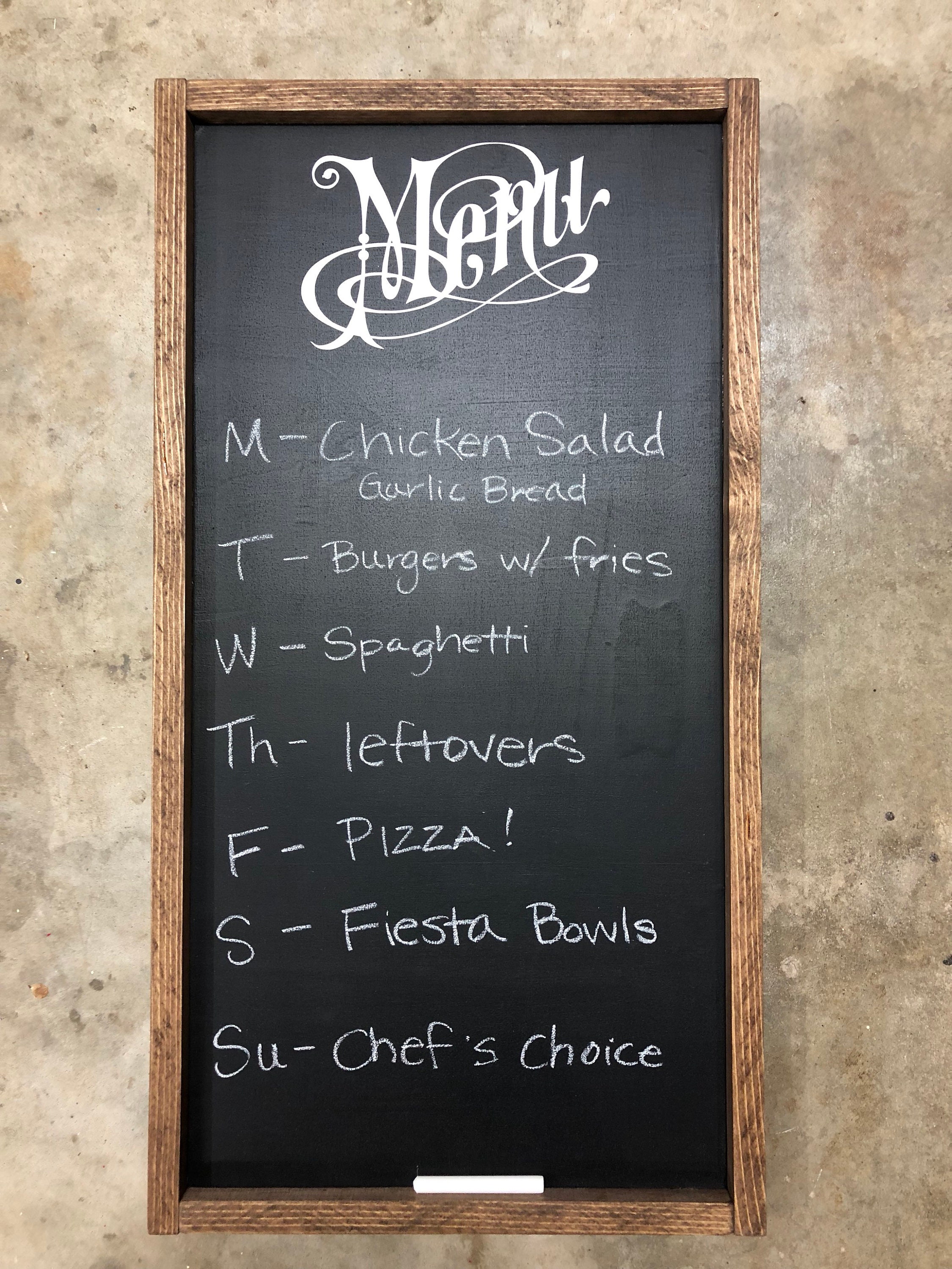 Kitchen Menu Chalkboard
