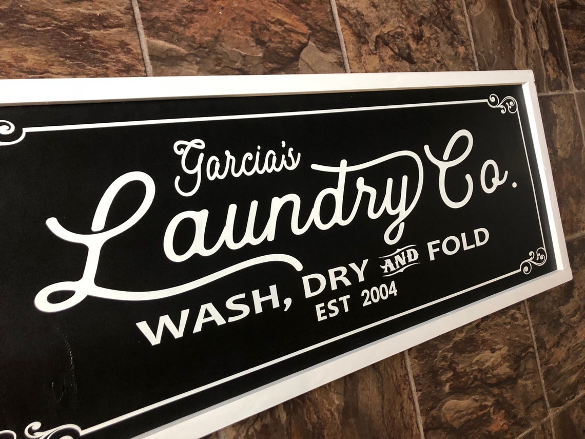 Personalized Laundry Sign | Etsy