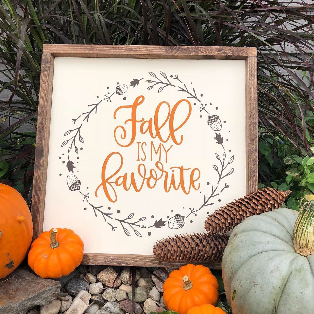 Fall is My Favorite 18x18 Wood Sign Autumn Decor Fall - Etsy