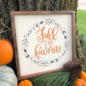 Fall is My Favorite 18x18 Wood Sign Autumn Decor Fall - Etsy