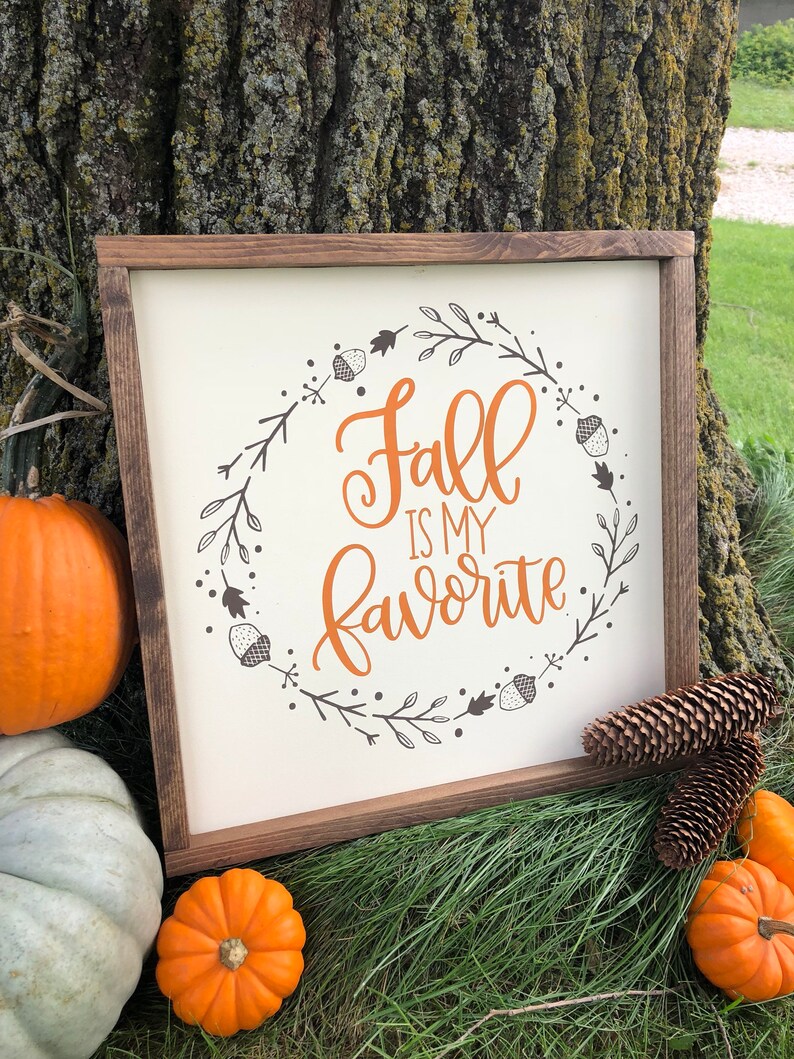 Fall is My Favorite 18x18 Wood Sign Autumn Decor Fall - Etsy