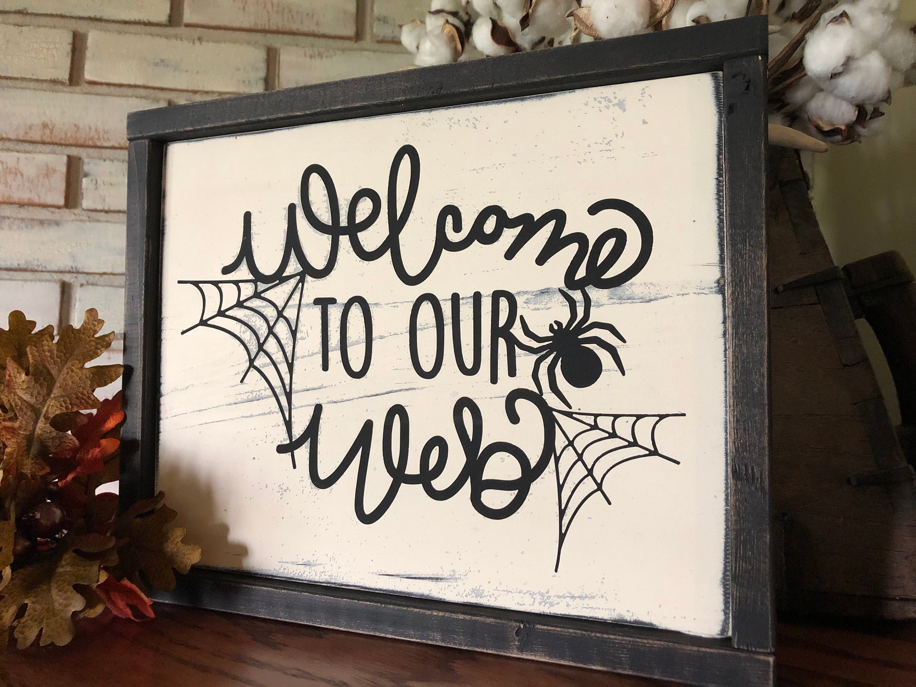 Welcome Sign Halloween Sign Wood Sign Halloween Decor - Etsy