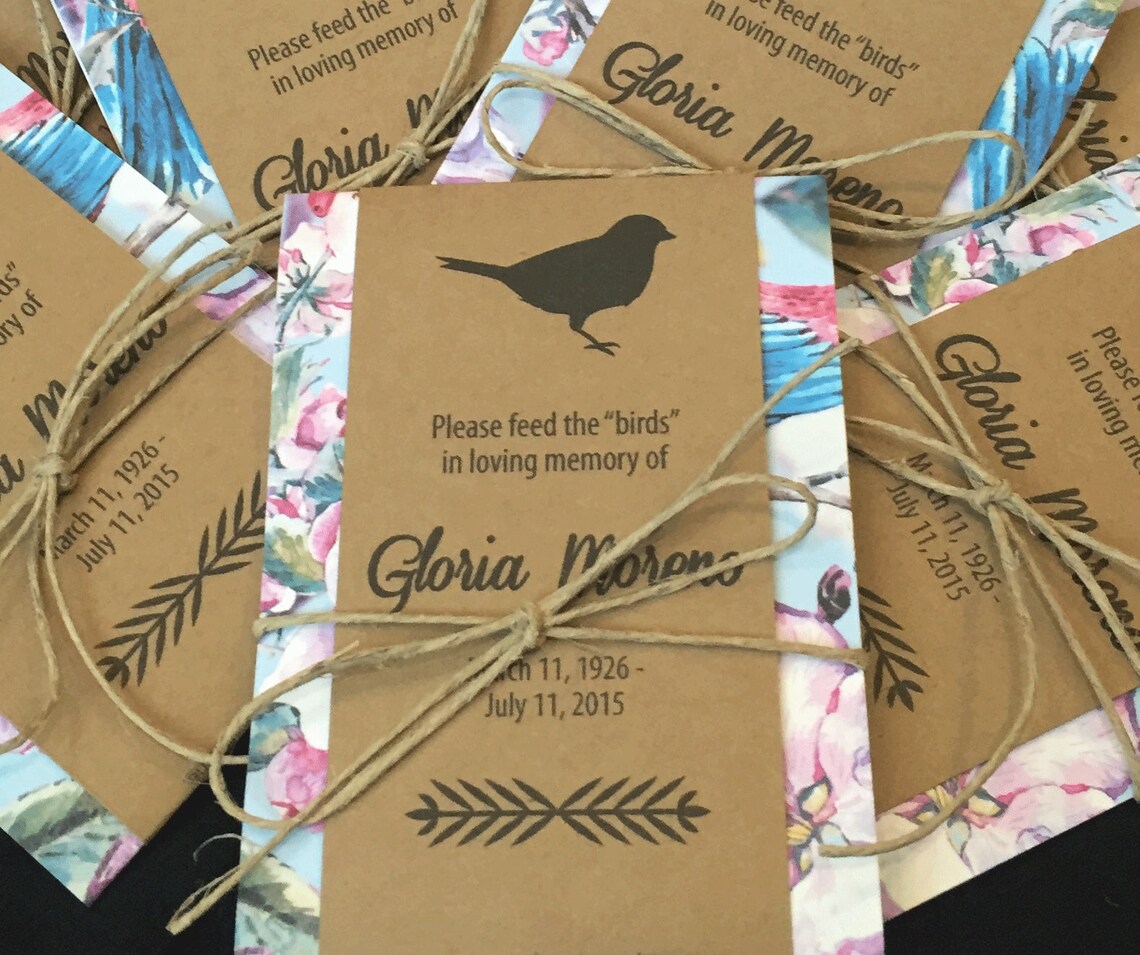 Personalized Memorial Bird Seed Packets - Etsy Canada