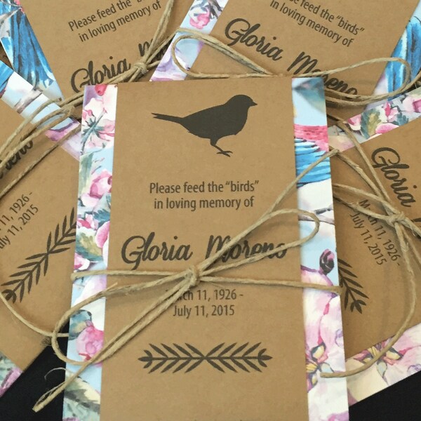 Bird Seed Memorial Packets - Etsy