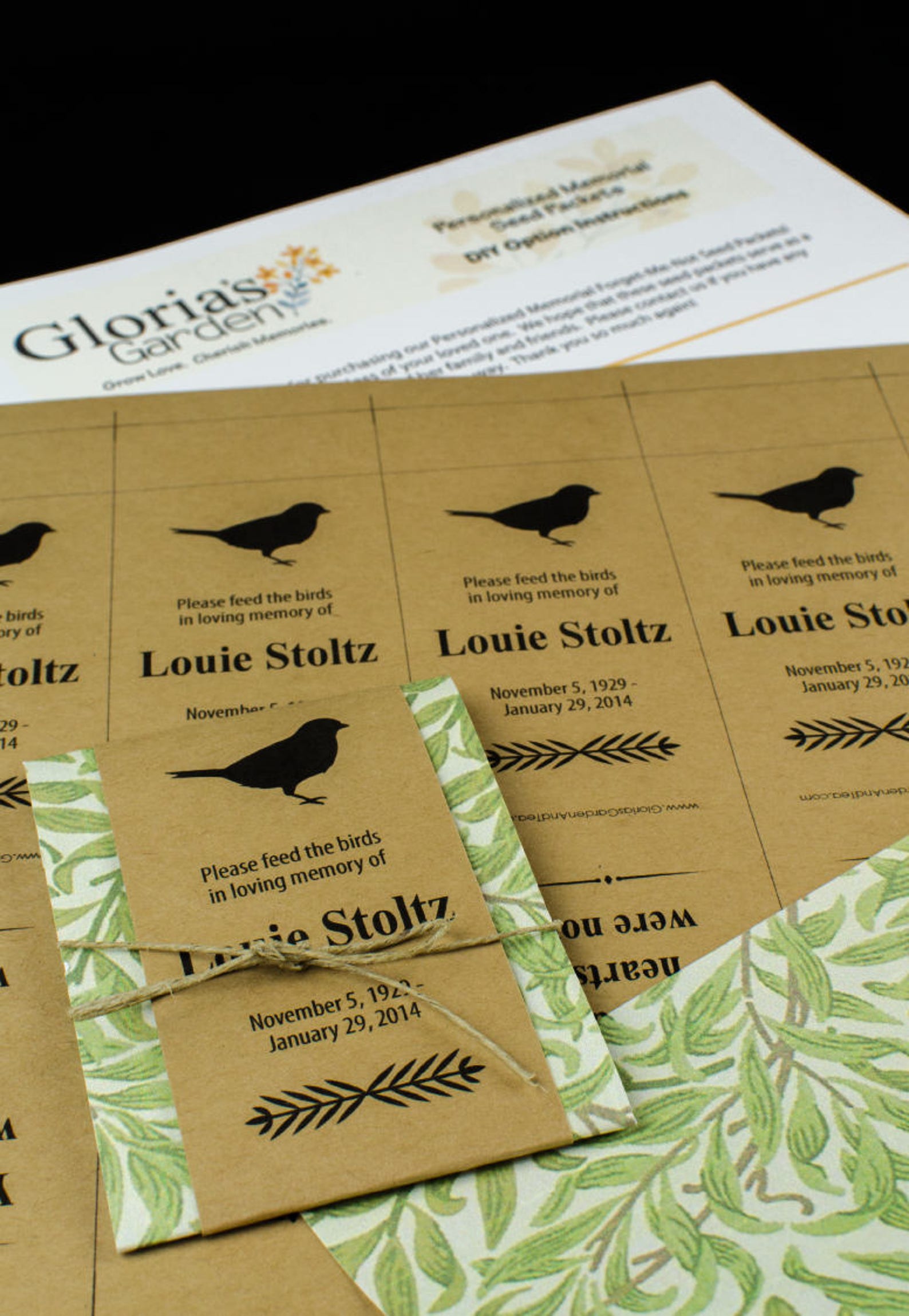 Do-it-yourself Personalized Memorial Bird Seed Packets With - Etsy