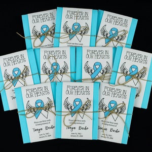 Personalized Memorial Forever in Hearts Seed Packets With Awareness ...