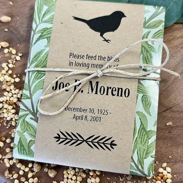 Bird Seed Memorial Packets - Etsy