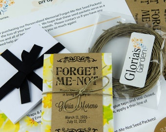 Personalized Memorial Forget-me-not Seed Packets With Blue - Etsy