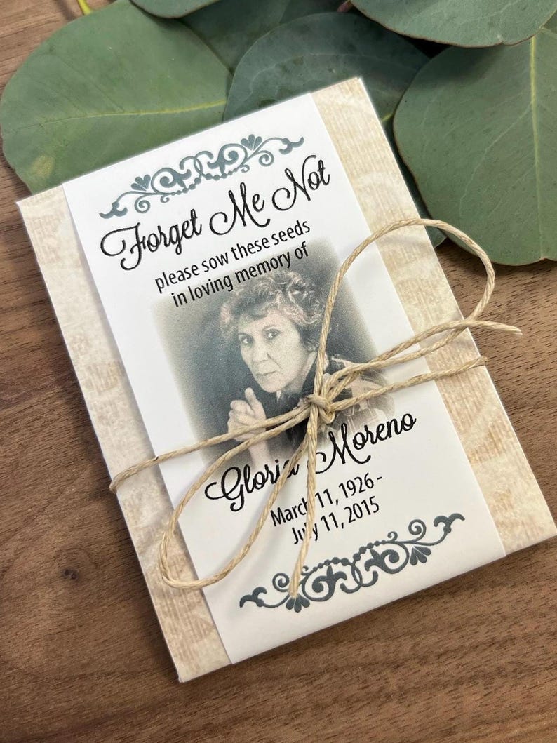 Classic Memorial Forget-me-not Seed Packets With Photograph - Etsy Canada