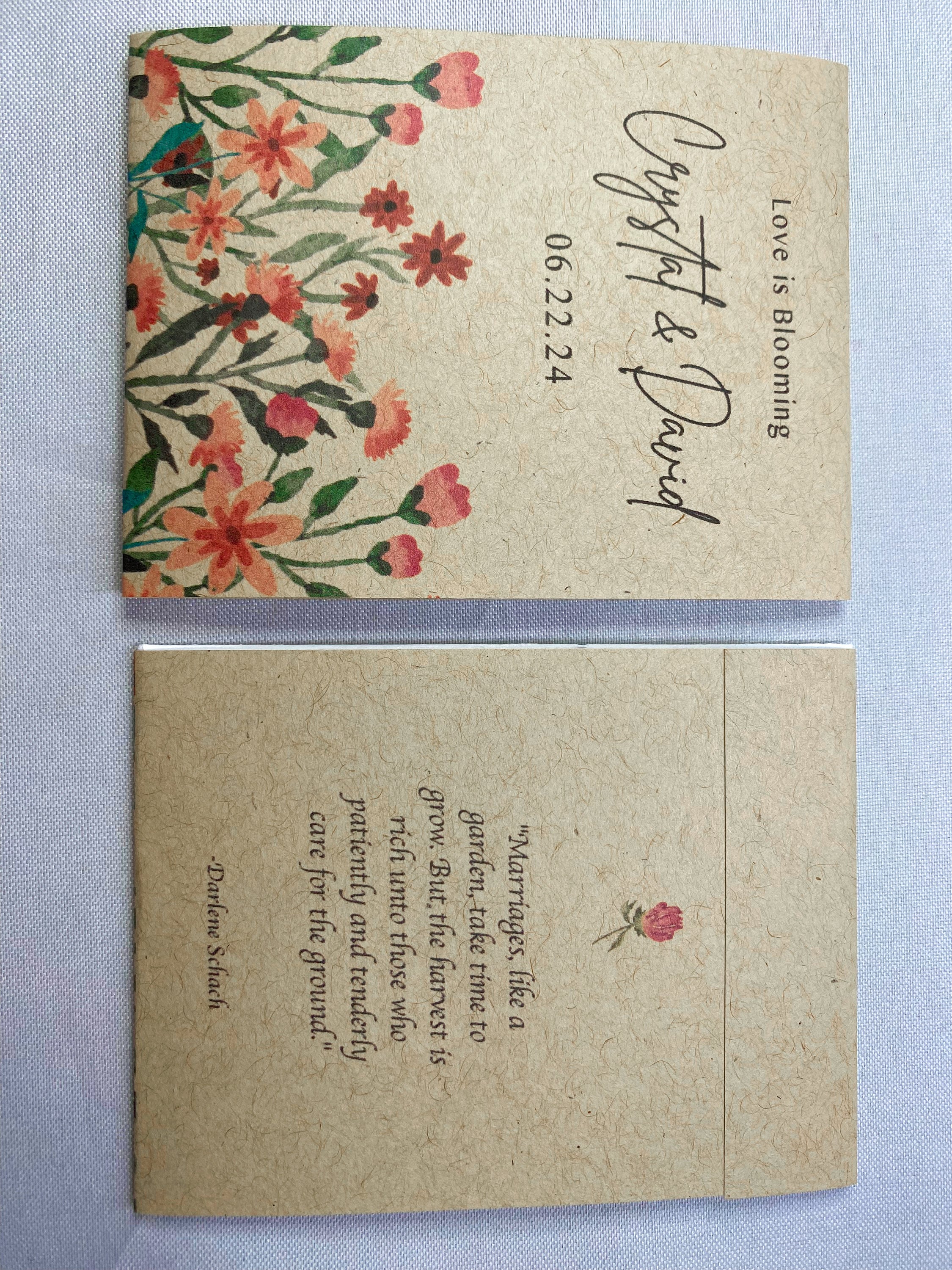 Personalized Wedding Seed Packets Personalized Rainbow Seed Packet