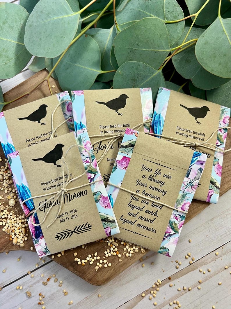 Personalized Memorial Bird Seed Packets - Etsy