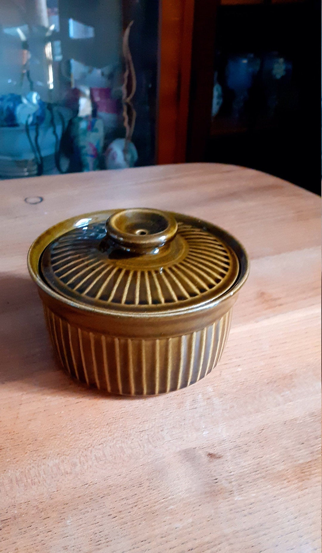 Rare TG Green Dark Green Caravel Butter Dish With Lid - Etsy
