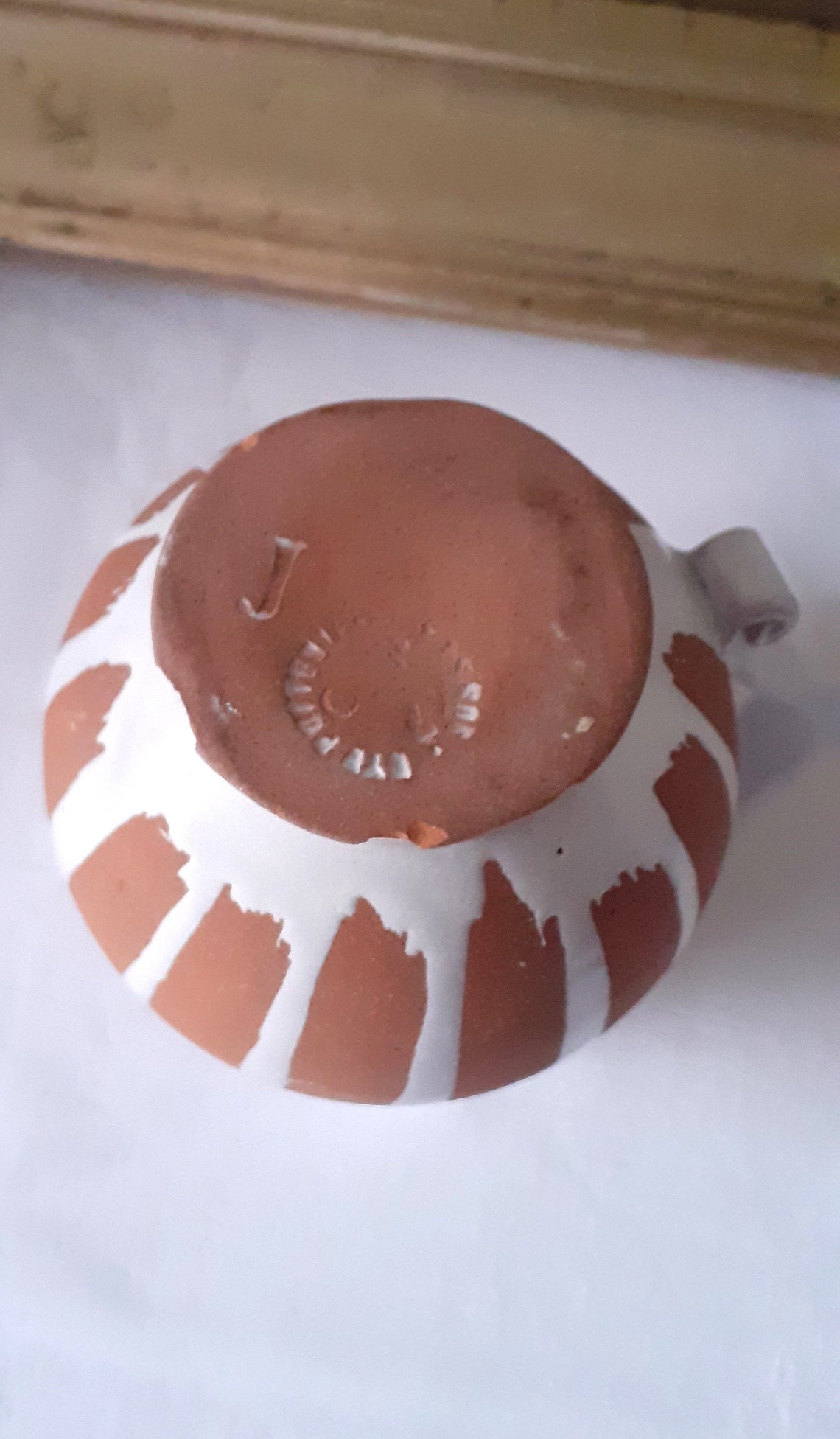 Rare Mid-century Jimmy Elliot Rye Studio Pottery Cottage Stripe Style ...