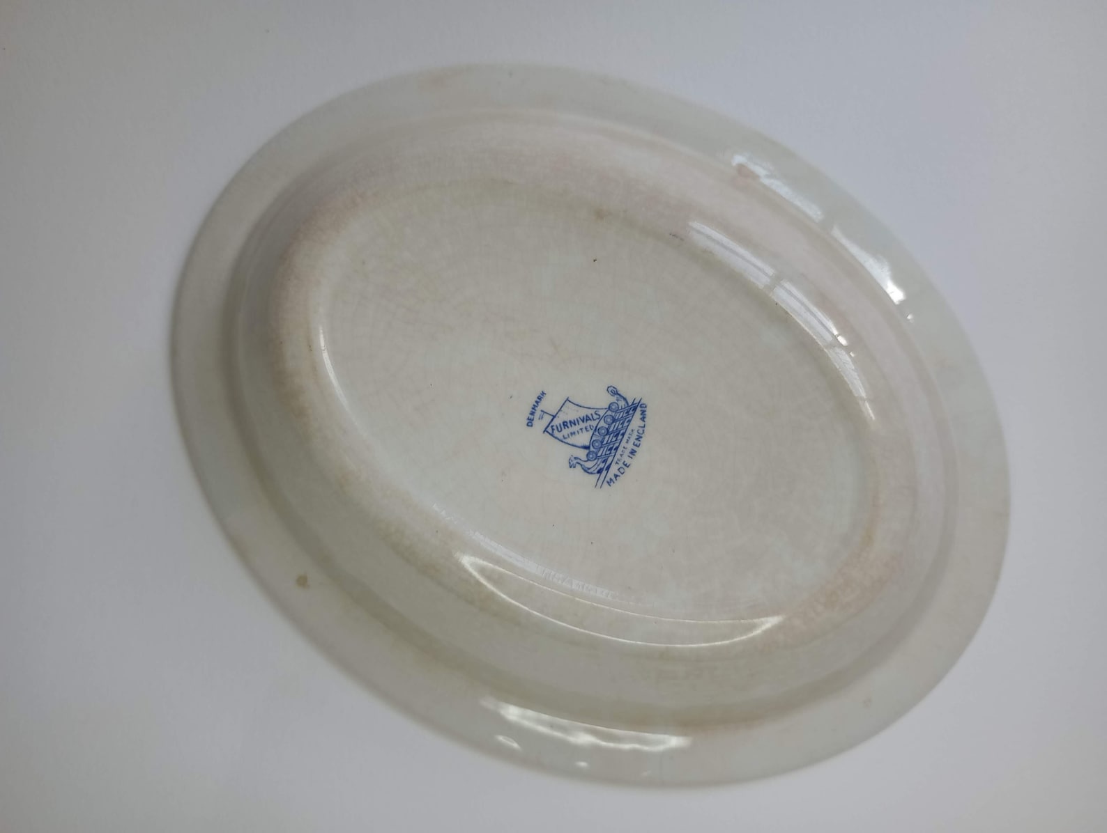 Antique Furnivals Denmark Blue & White Oval Serving Dish - Etsy