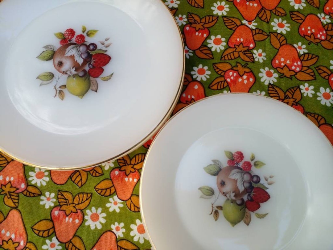 Lovely Vintage Phoenix Opalware Tempered Glass Plates Made in England ...