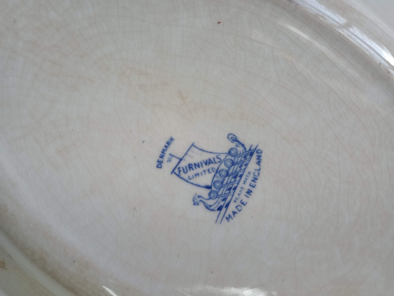 Antique Furnivals Denmark Blue & White Oval Serving Dish - Etsy