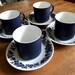 Sweet Set of Four 60s Retro Cups and Saucers Plus Extra Cup - Etsy