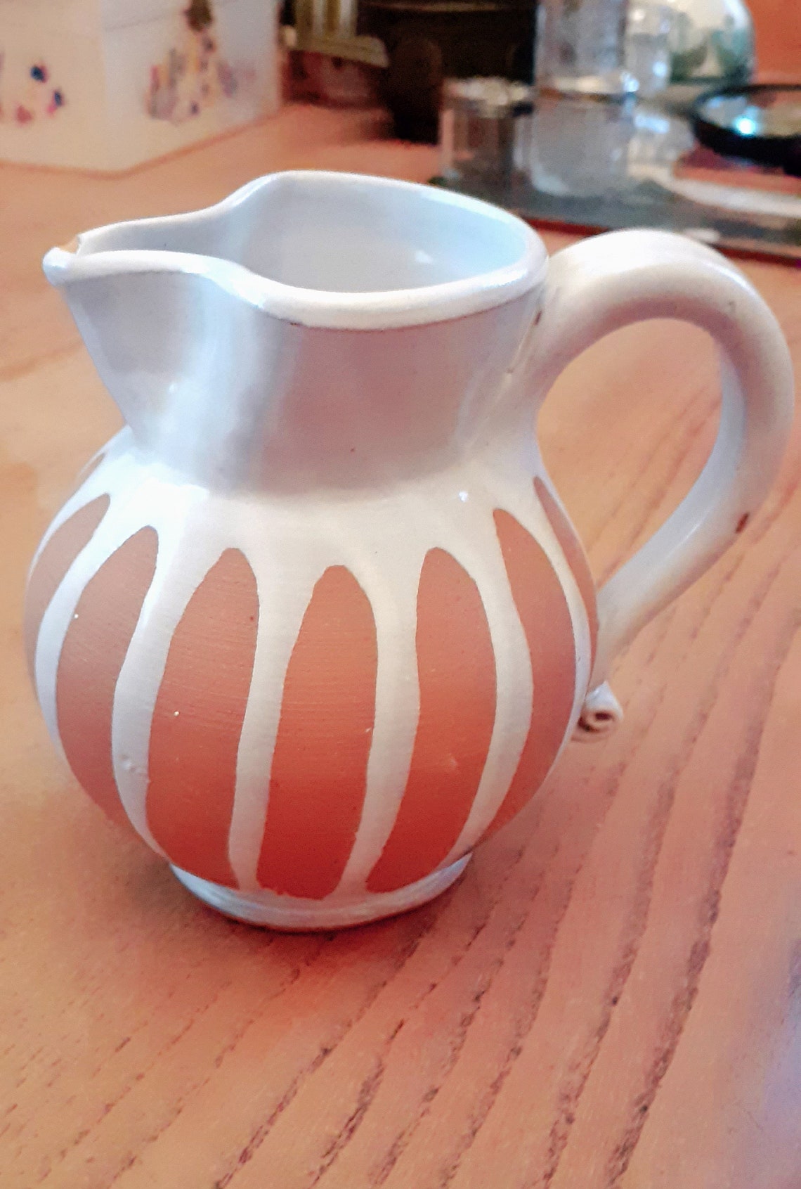 Rare Mid-century Jimmy Elliot Rye Studio Pottery Cottage Stripe Style ...