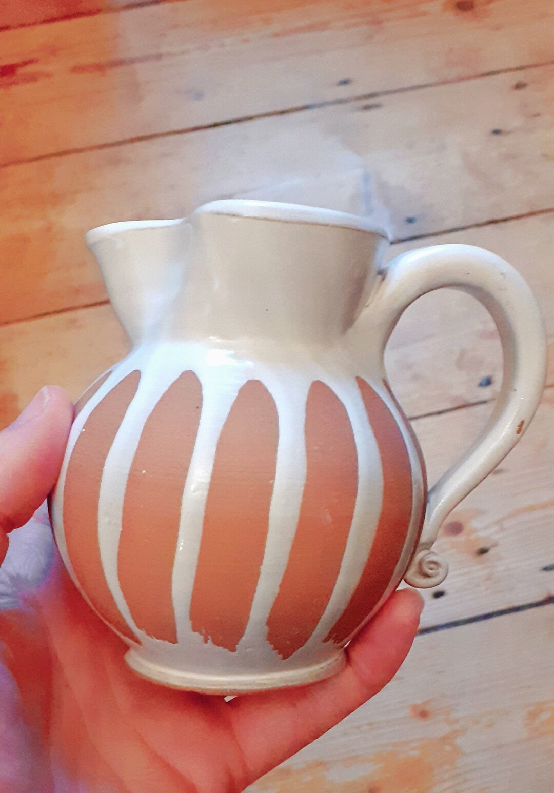 Rare Mid-century Jimmy Elliot Rye Studio Pottery Cottage Stripe Style ...