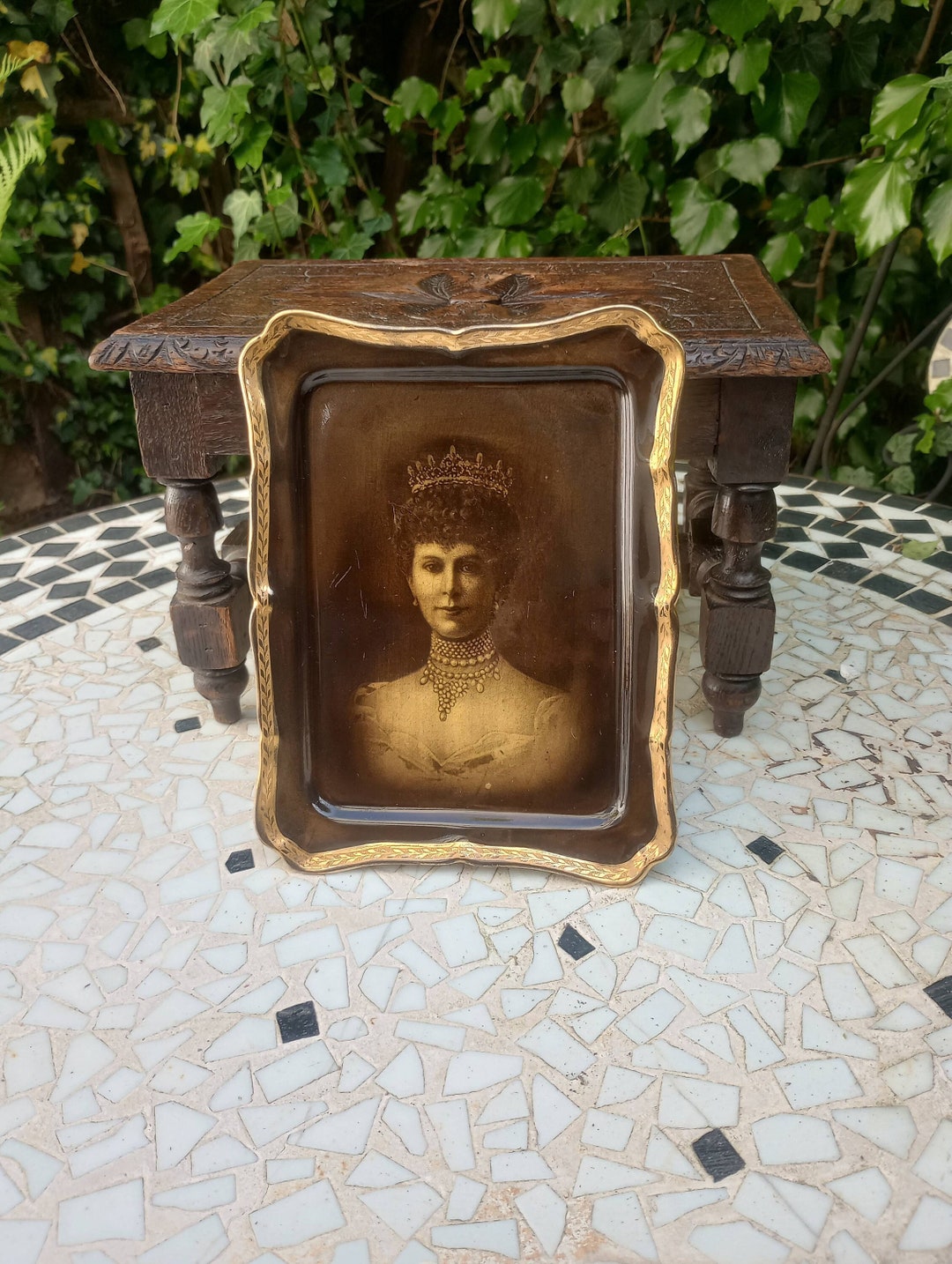 Rare Antique 1911 Queen Mary Coronation Ceramic Portrait - Etsy