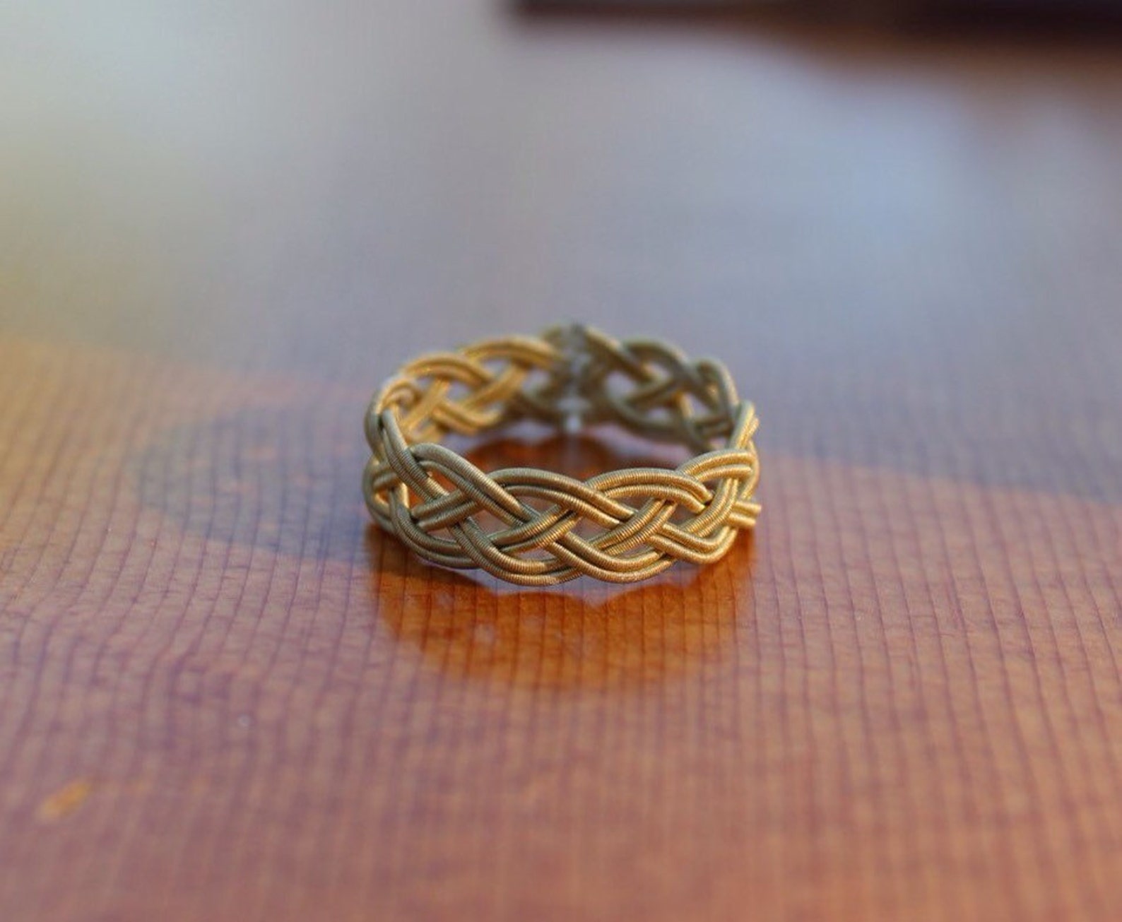 Guitar String Ring or Midi Ring Gold or Silver Double Braid | Etsy