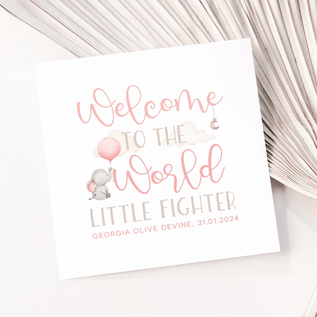 Personalised Congratulations Card for Early or Poorly Baby, Premature ...