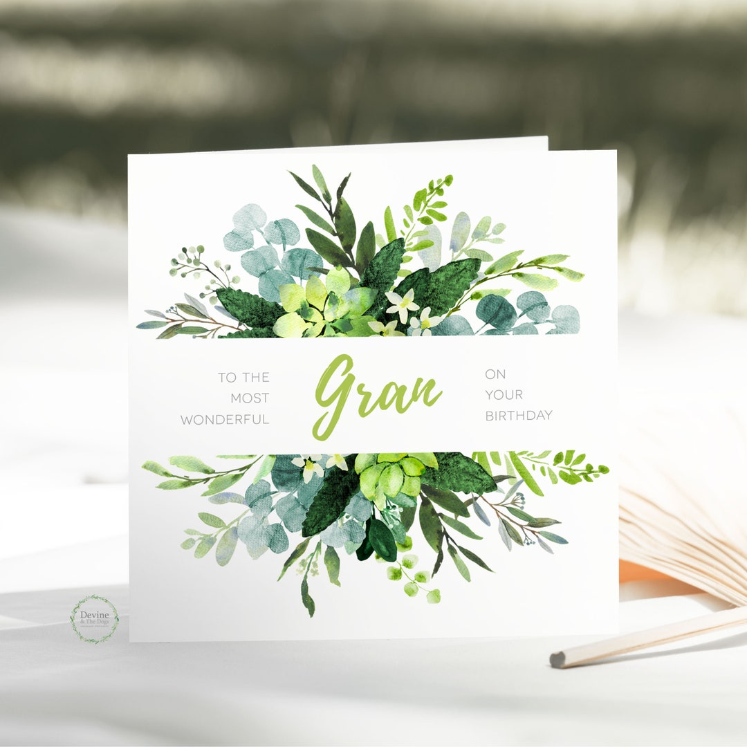 Gran Birthday Card - Gran Card - Card for Gran - Card for Her - Special ...
