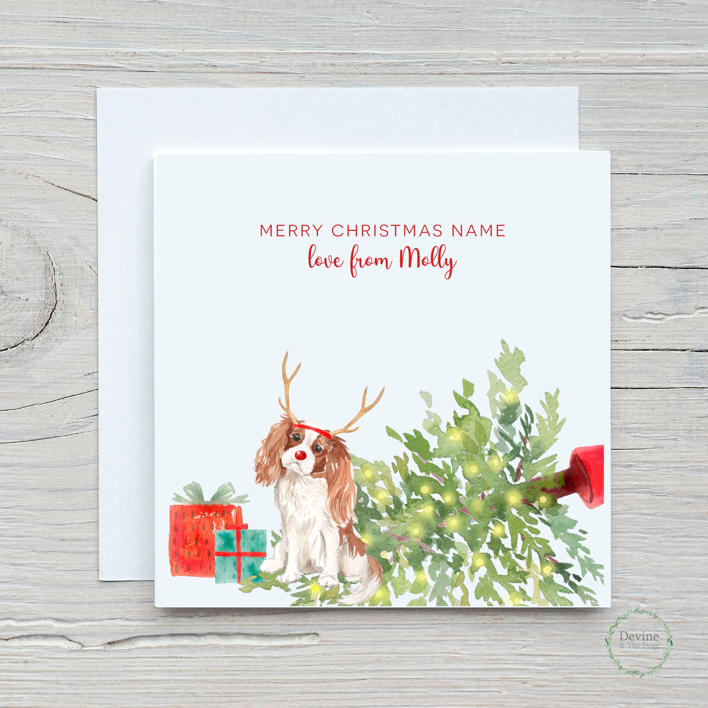 Personalised Tan Spaniel Christmas Card Funny Card Card - Etsy