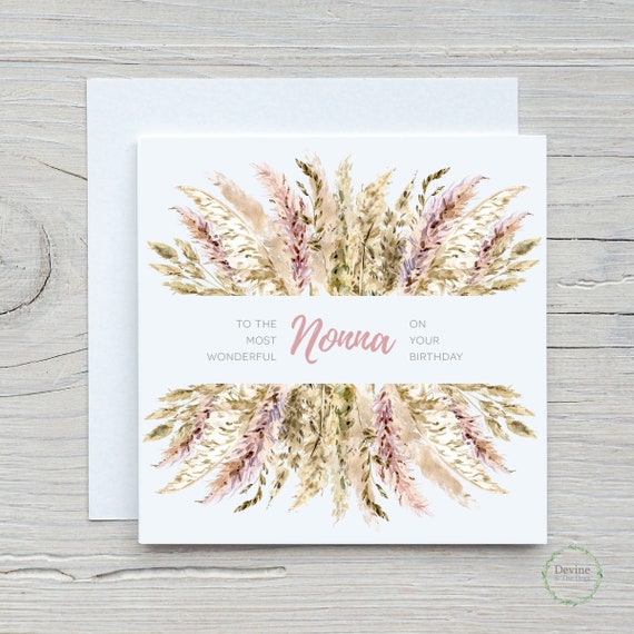 Boho Nonna Birthday Card Nonna Card Card for Nonna Card - Etsy UK
