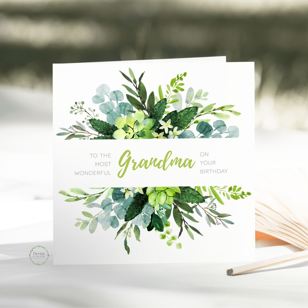 Grandma Birthday Card Grandma Card Card for Grandma Card - Etsy