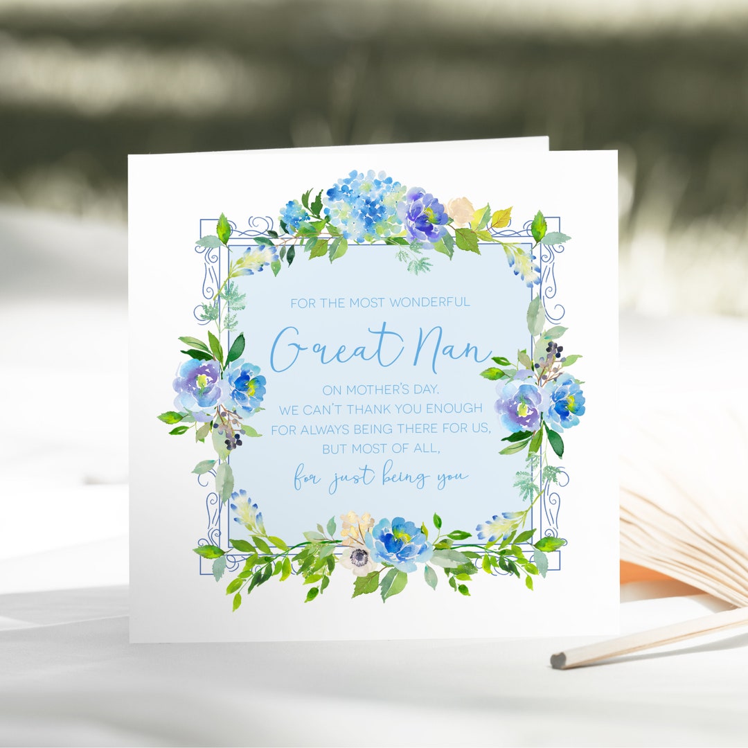 Personalised Mother's Day Card for Great Gran Special Grandma Best ...