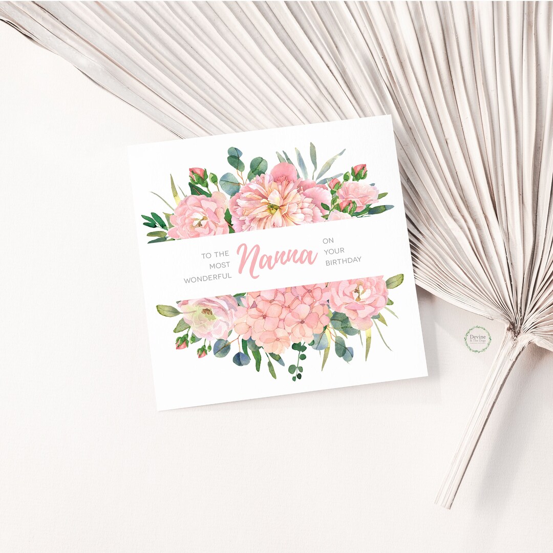 Nanna Birthday Card Nanna Card Card for Nanna Card for Her Special ...