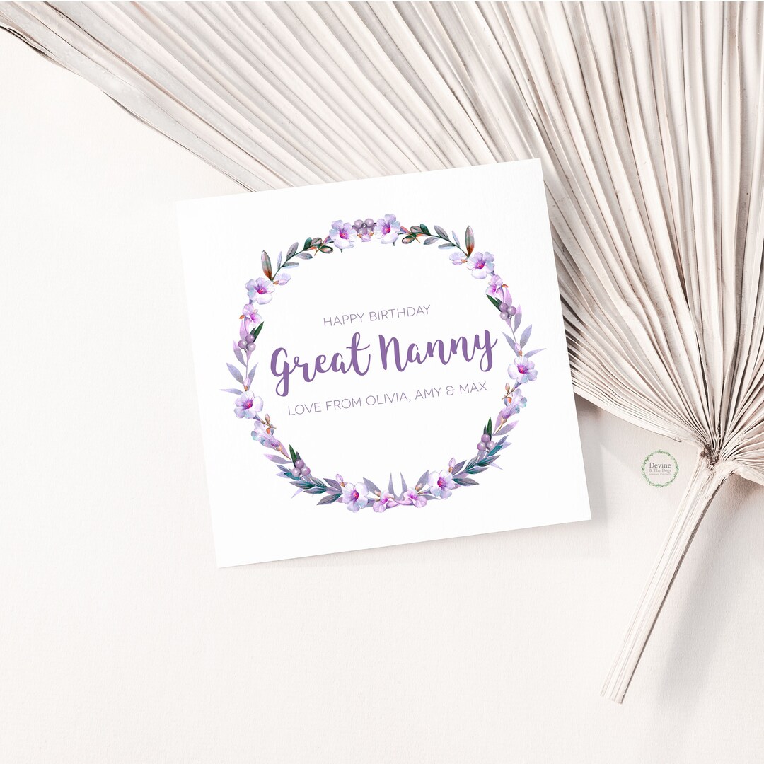 Personalised Birthday Card Great Nanny Birthday Card Great Nanny Card ...