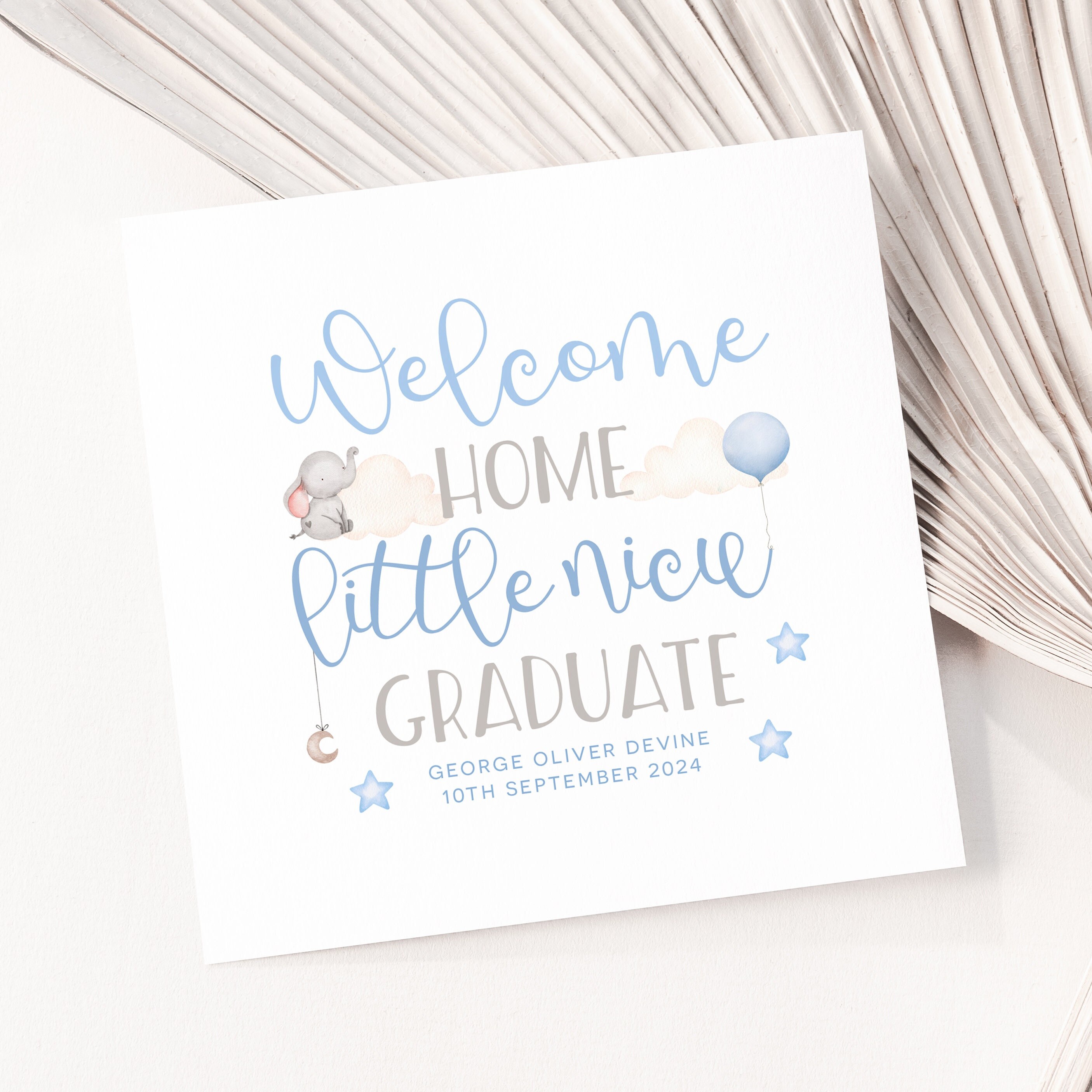 Welcome Home Card for NICU Baby, Welcome Home From Hospital NICU ...