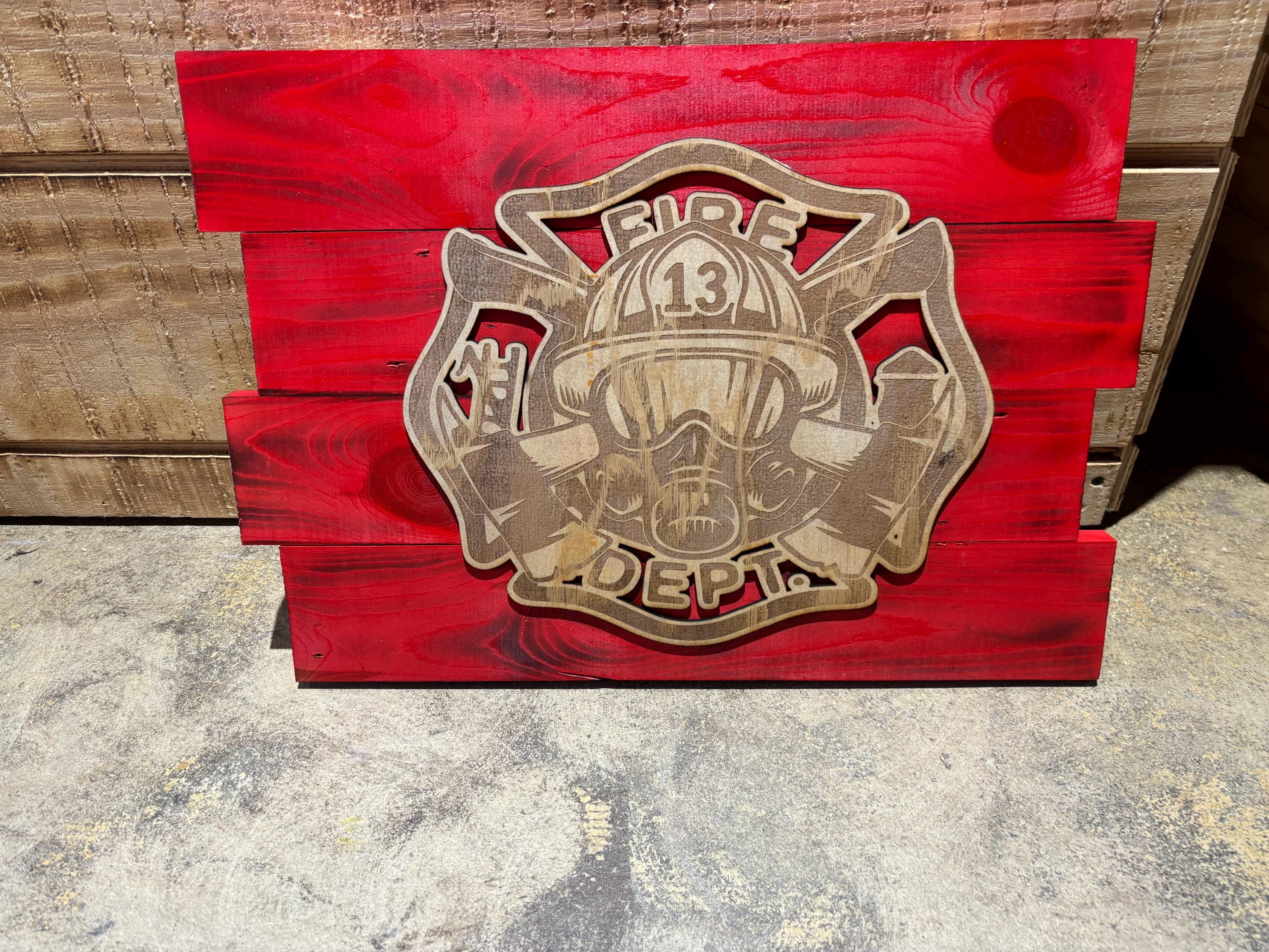 Fire Department (wood) Sign - Etsy