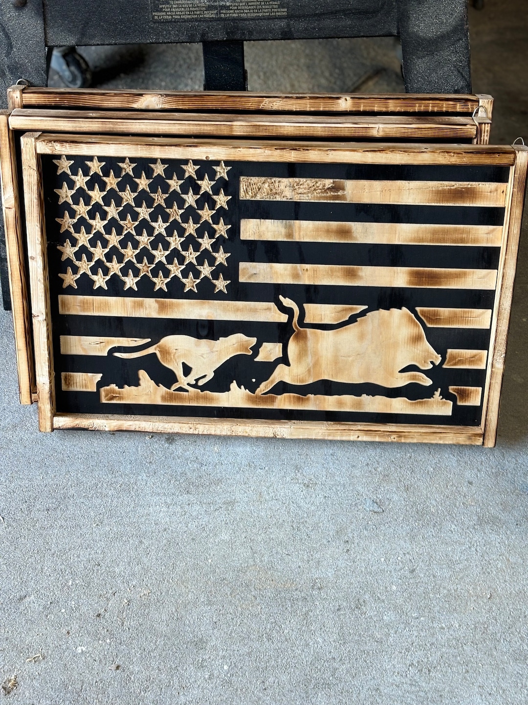 Dog Chasing a Hog Flag - Etsy