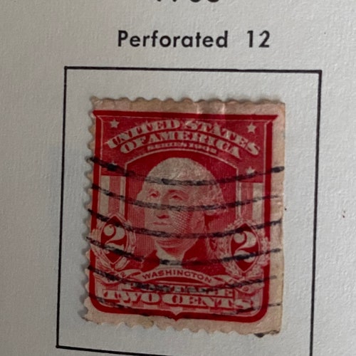 George Washington 2c Carmine Stamp 1908 - Etsy Canada