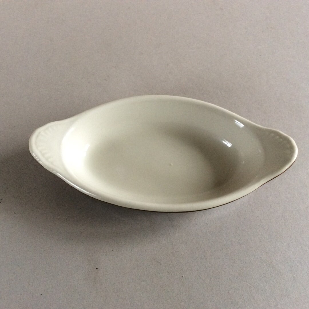 HALL Vintage 8 OVAL CASSEROLE Dish Brown & White Au Gratin Oven 527 - Etsy