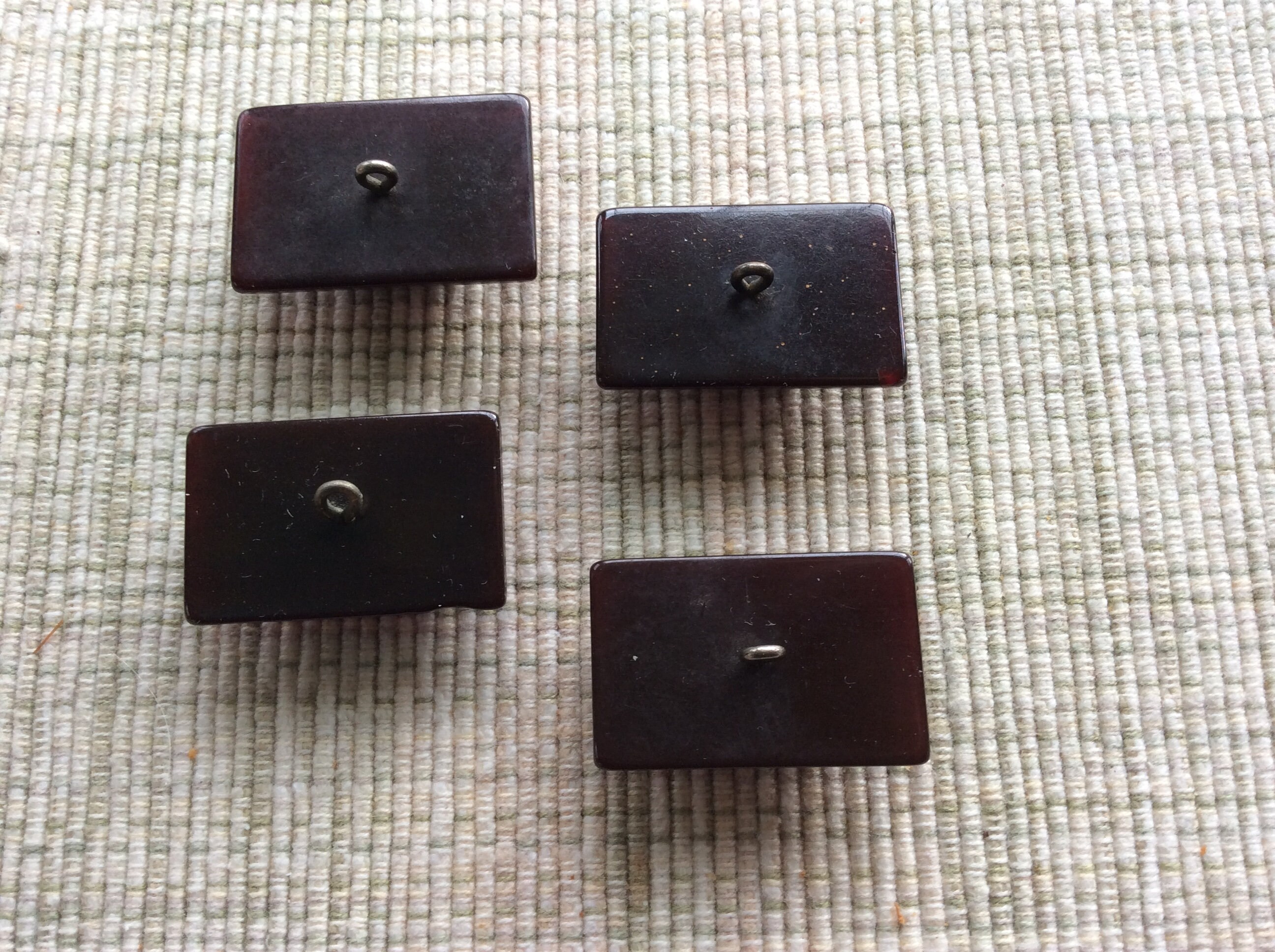 4 BAKELITE SHANK Coat BUTTONS Black 1.5 x 1 | Etsy
