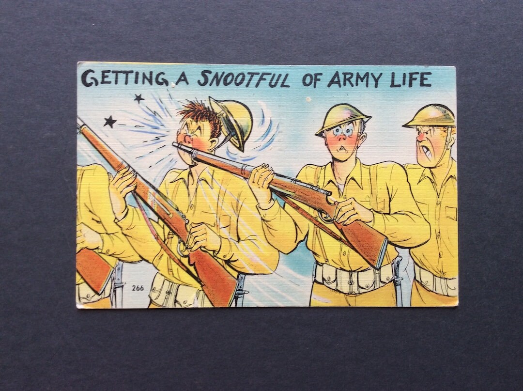 1943 POSTCARD WW2 Humor Joke Boot Camp Soldiers ARMY Comic - Etsy