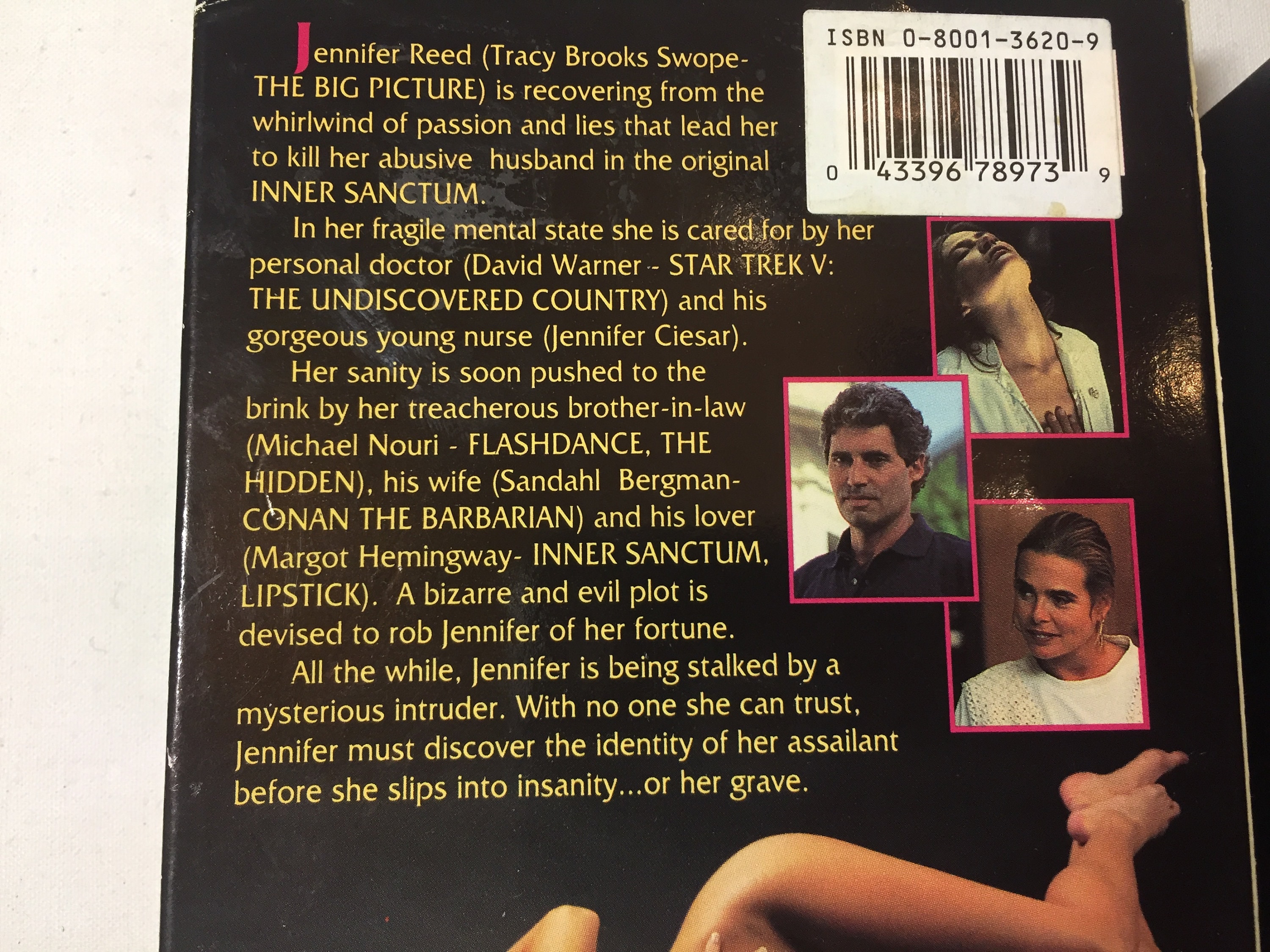 INNER SANCTUM 2 VHS Michael Nouri Sandahl Bergman Tracy Brooks Swope ...
