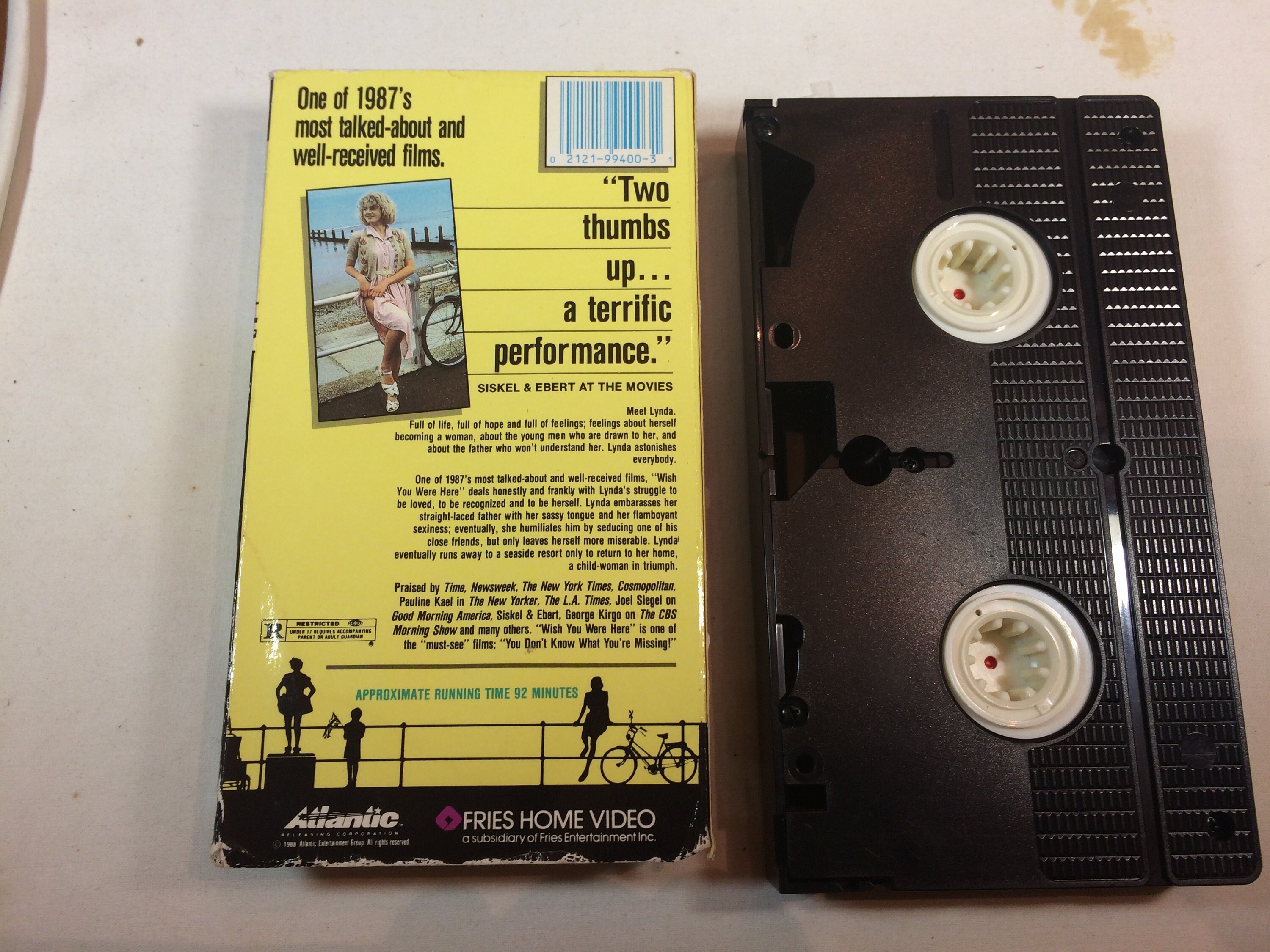 Wish You Were Here! Emily Lloyd Vhs 1987 92 Mins R - Fries Ent - Etsy